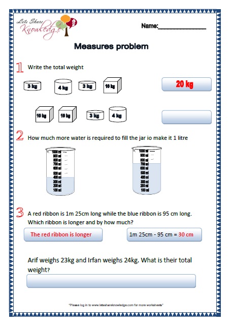 Grade 2 Maths Complete Worksheets – Lets Share Knowledge