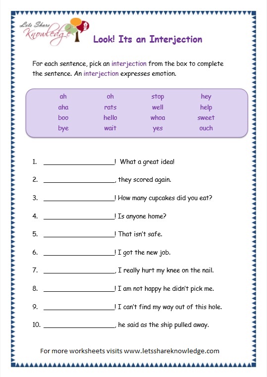 Grade 3 Grammar Topic 5 Parts Of Speech Worksheets Lets Share Knowledge Grade 3 Grammar Topic 5 Parts Of Speech Worksheets Lets Share Knowledge