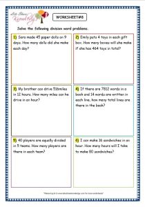 Grade 3 Maths Worksheets: Division (6.9 Division Word Problems) – Lets ...
