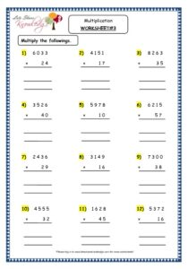 Grade 4 Maths Resources (1.6.1 Multiplication of 4 Digit Number by a 2 ...
